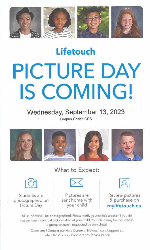 Picture Day - Wednesday, September 13, 2023 | Corpus Christi Catholic ...