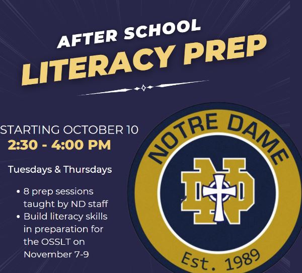 Ontario Secondary School Literacy Test -OSSLT | Notre Dame Catholic ...